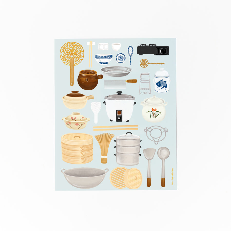 Chinese Cooking Tools Print